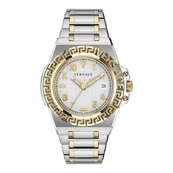Versace | Accessories | Versace Greca Reaction Bracelet Watch Two Tone ...